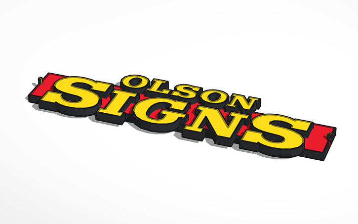 3D design Olson Signs - Tinkercad