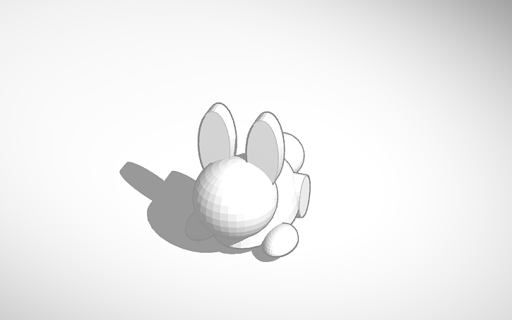 3D design little tiny bunny - Tinkercad