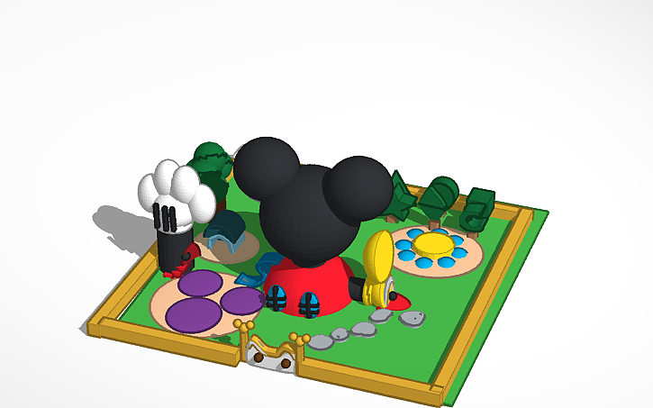 3D design Mickey Mouse Clubhouse (FULLY DONE) - Tinkercad