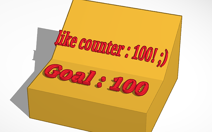 3D design Like counter | Tinkercad