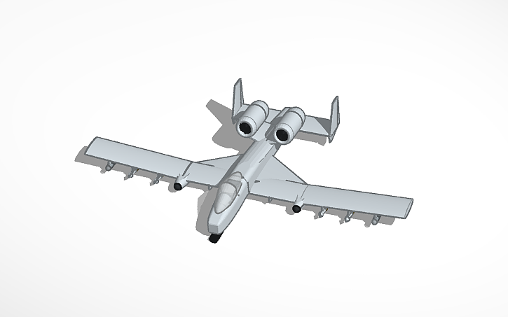 3D design A10 Warthog - Tinkercad