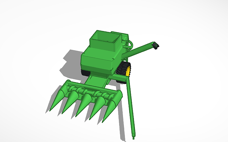 3D design Copy of John Deere 6030 pulling 7701 pull type combine ...