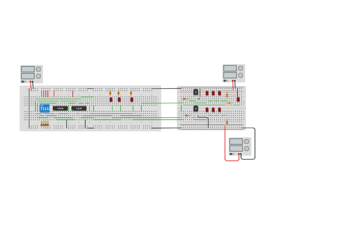 Circuit design Breadboard 1 & breadboard 2 | Tinkercad Circuit design Breadboard 1 & breadboard 2 | Tinkercad