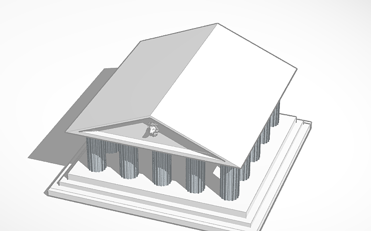3D design Parthenon - Tinkercad