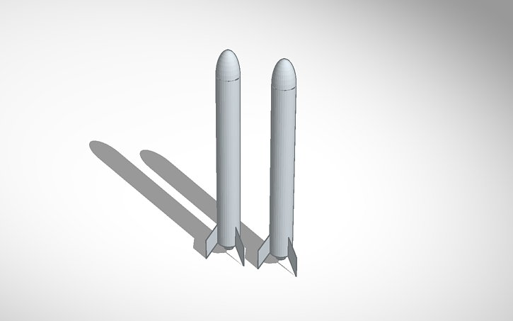 3D design Rocket/Missile - Tinkercad