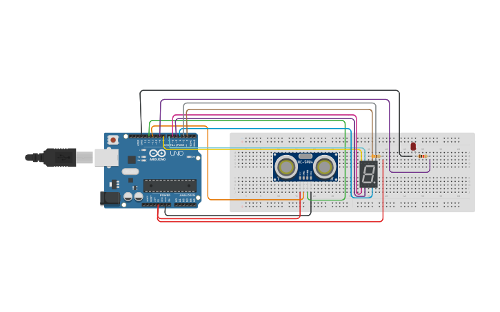 Circuit design Distance Scale - Tinkercad