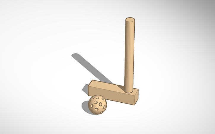 3D design le epic golf ball and stick - Tinkercad