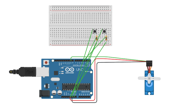 Circuit Design Control De Un Servo Motor Tinkercad