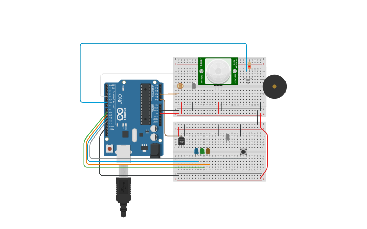 Circuit design Evaluación intermedia - ROB ARDUINO - Tinkercad
