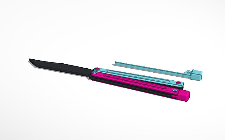 3D design Jimpy tux balisong - Tinkercad