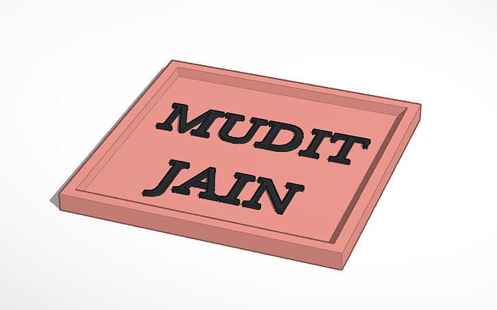 3d Design Name Tinkercad