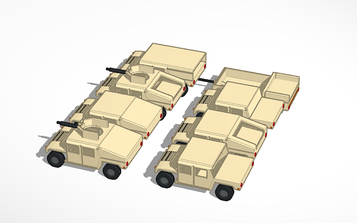 3D design military Humvee - Tinkercad