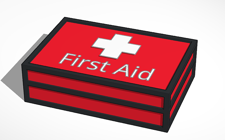 3D design First Aid kit - Tinkercad