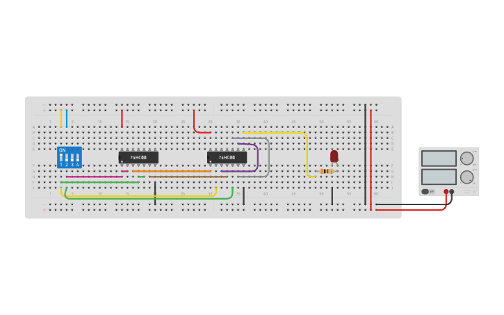 Circuit design EXP2 -XOR using NAND | Tinkercad