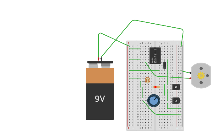 Circuit design Sensor de luz con rele. | Tinkercad