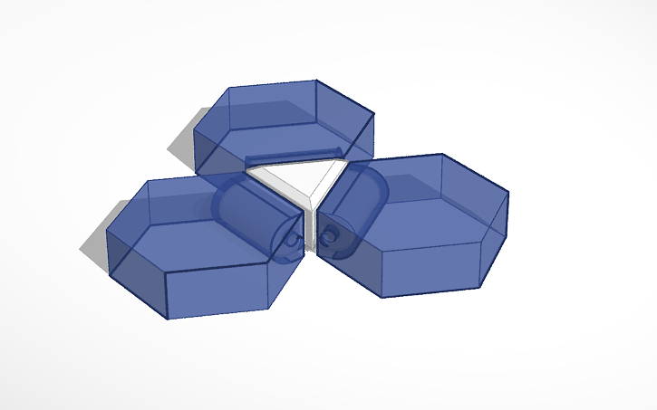 3d Design Internally Hinged Triangle And Hexagon Tinkercad
