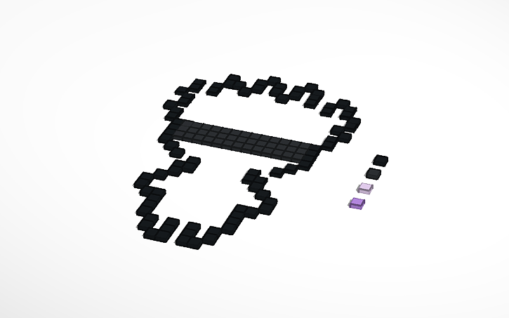 3D design Gojo Satoru Pixel Art - Tinkercad