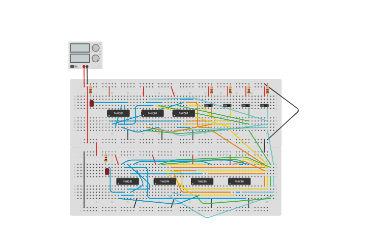 Circuit design Project 2.2.2 KMapping Universal Gates Fireplace | Tinkercad
