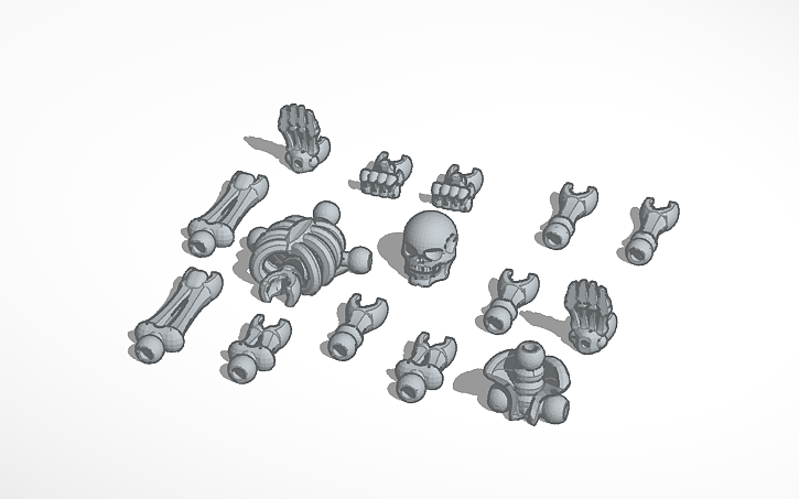 3D design skeleton (Movable) - Tinkercad