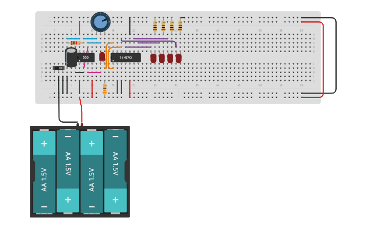 Circuit Design Binary Counter Tinkercad 0587
