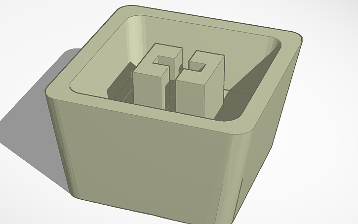 3D design Corsair blank key cap - Tinkercad