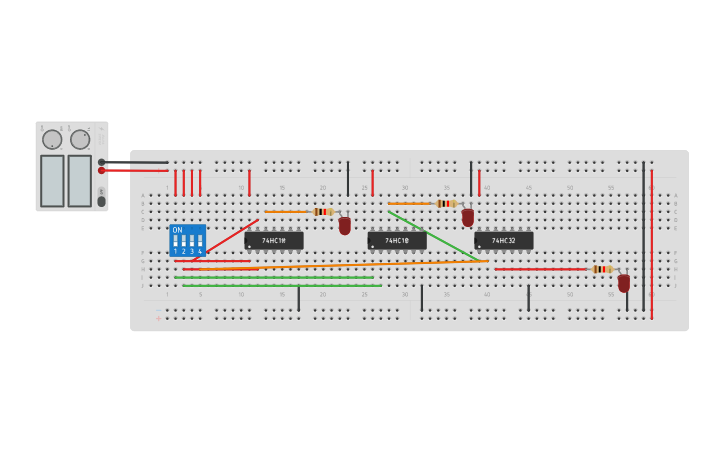 Circuit design exercício travessia - Tinkercad