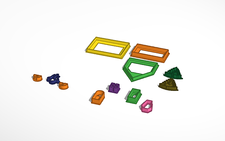 3D design gingerbread houses - Tinkercad