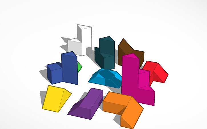 3D design Triangular prism puzzle | Tinkercad