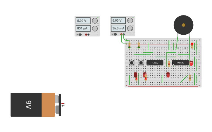 Circuit design Desafio 1 | Tinkercad