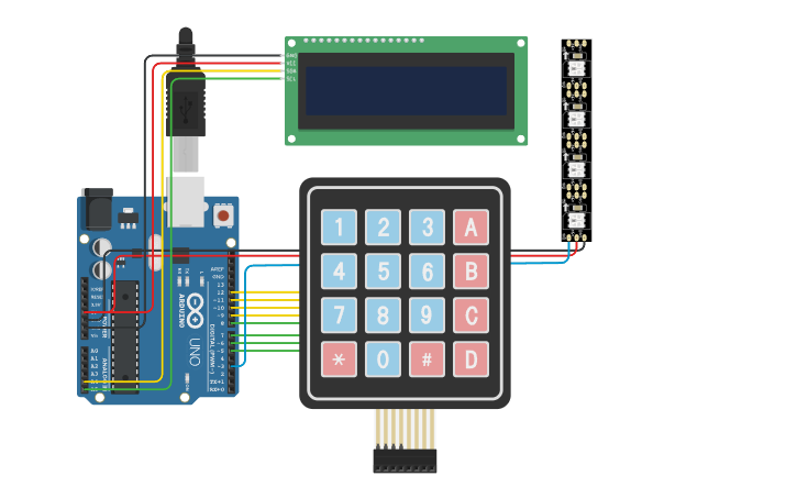 Circuit design LAB-Piedra, Papel, Tijera - Tinkercad