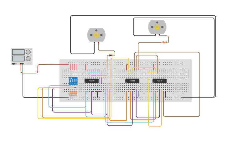 Circuit Design Ejercicio De Motores Tinkercad