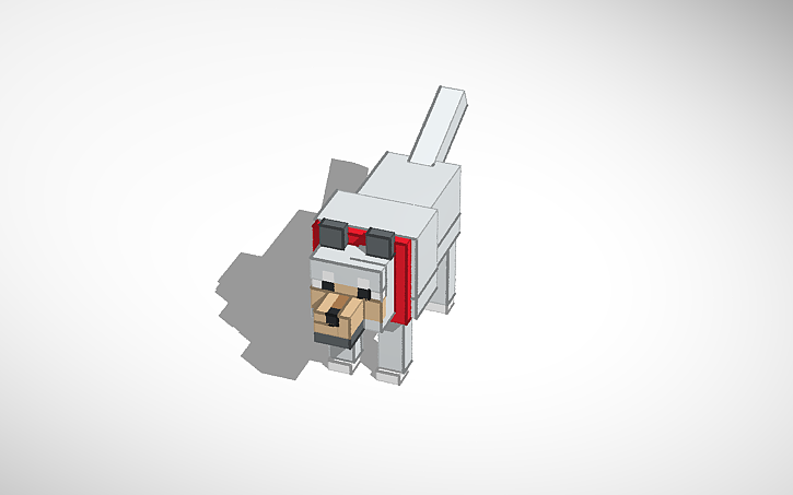 3D design Minecraft Dog - Tinkercad
