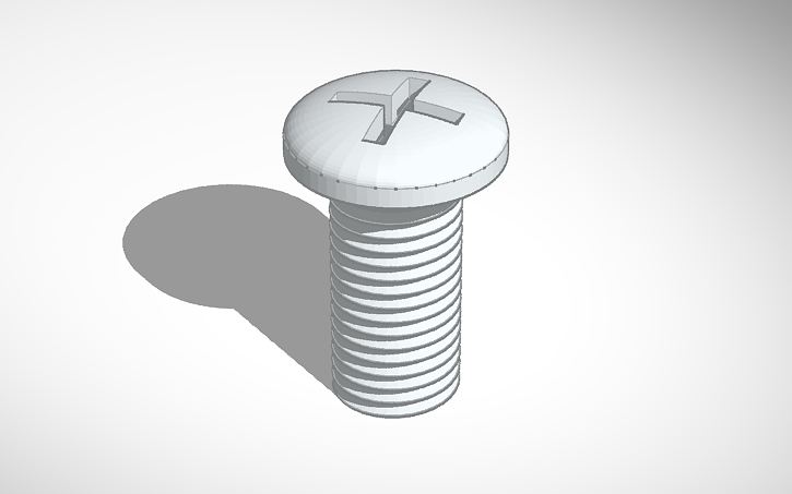 3D design 1 inch screw - Tinkercad