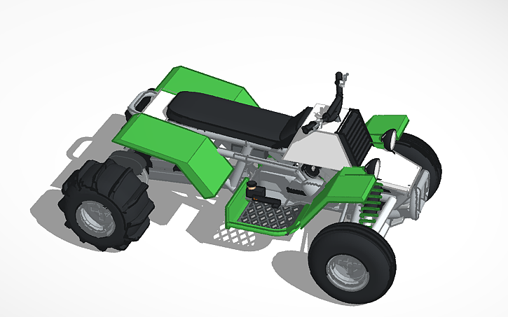 3D design ATV Yamaha Banshee 350 sand drag - Tinkercad