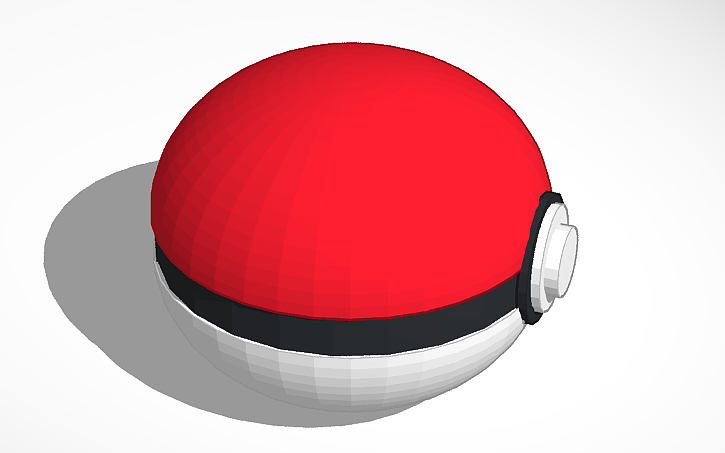 3D design pokemon-monster ball | Tinkercad