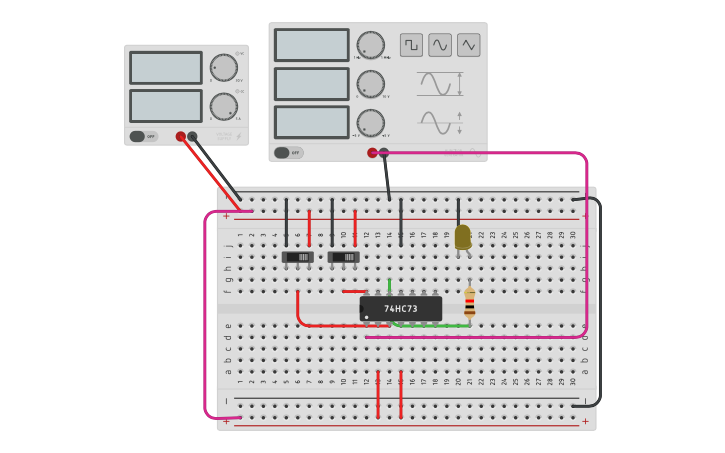 Circuit design A3 Flip-flop JK Paulo Odenir | Tinkercad