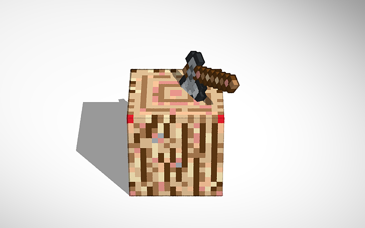 3D design minecraft wood log | Tinkercad
