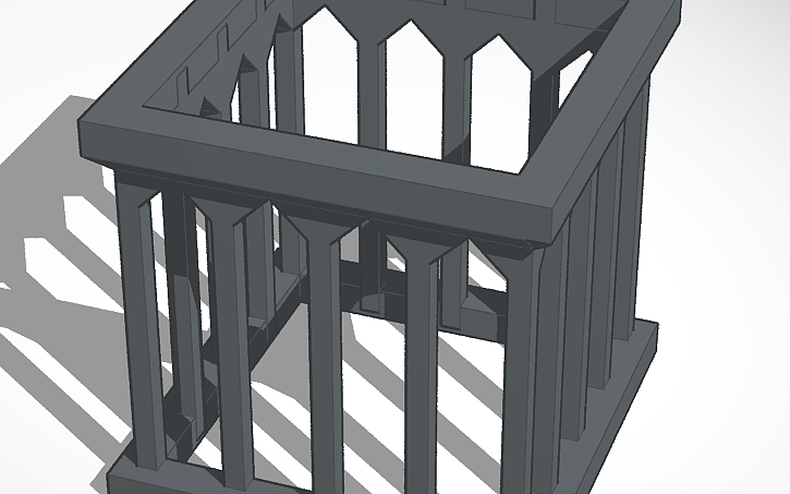 3D design Simple Cage (Use Supports) - Tinkercad