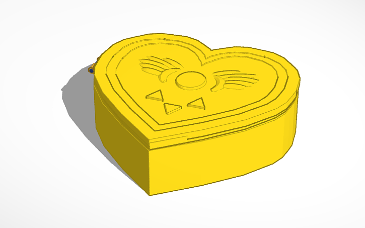 3D design Undertale Heart locket - Tinkercad