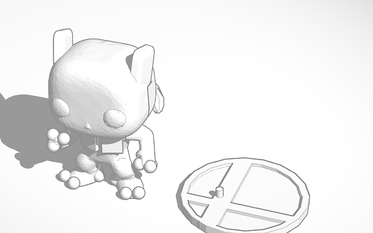 3D design Mewtwo - SSBU Funko Pop! 024 - Tinkercad