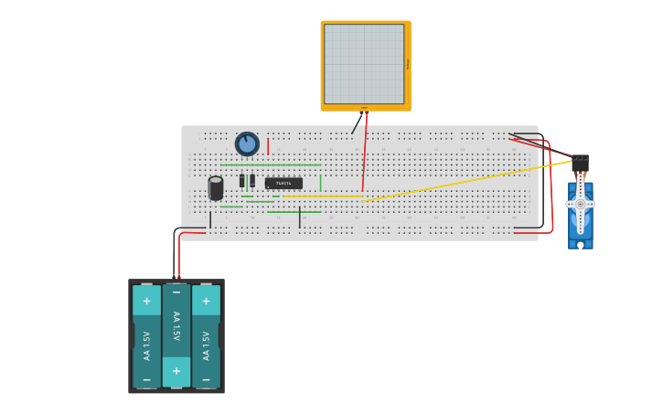 Circuit design Servomotor controlado analogicamente | Tinkercad Circuit design Servomotor controlado analogicamente | Tinkercad