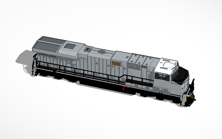 3D design ES44AC Passenger variant unpainted - Tinkercad