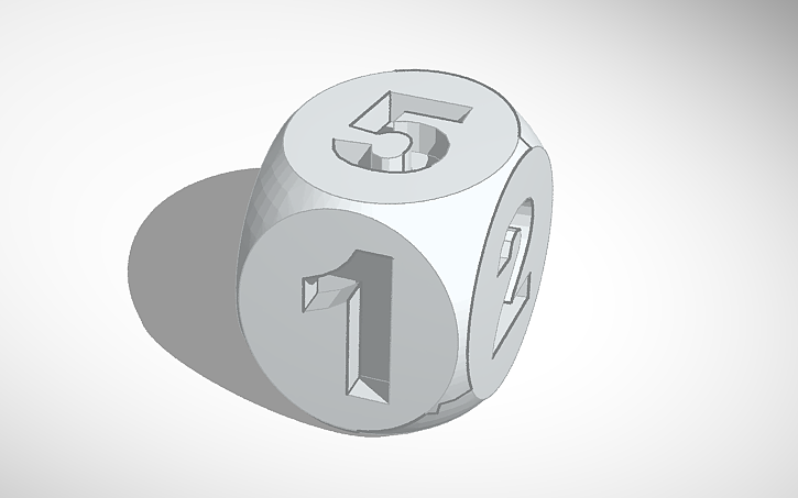 3D design Dice - Tinkercad