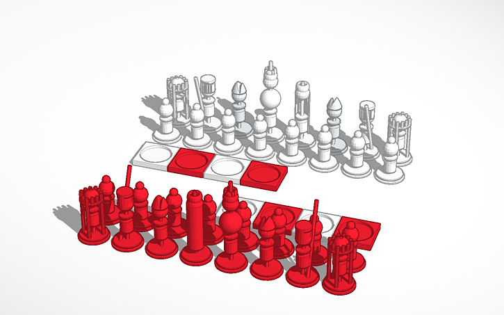 3D design Chess Claire Warwick Set | Tinkercad