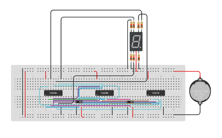 Circuit Design Display De 7 Segmentos Com 4 Níveis Tinkercad 