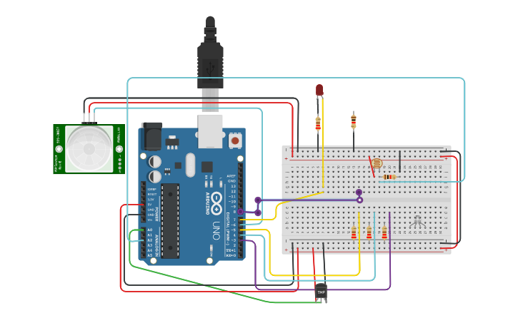 Circuit design Baby Monitoring System - Tinkercad