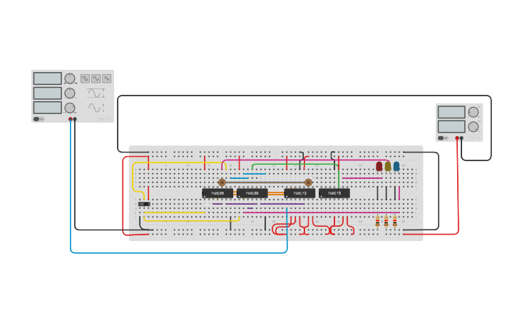 Circuit Design 3 Bit Asynchronous Up Down Counter 2 Tinkercad