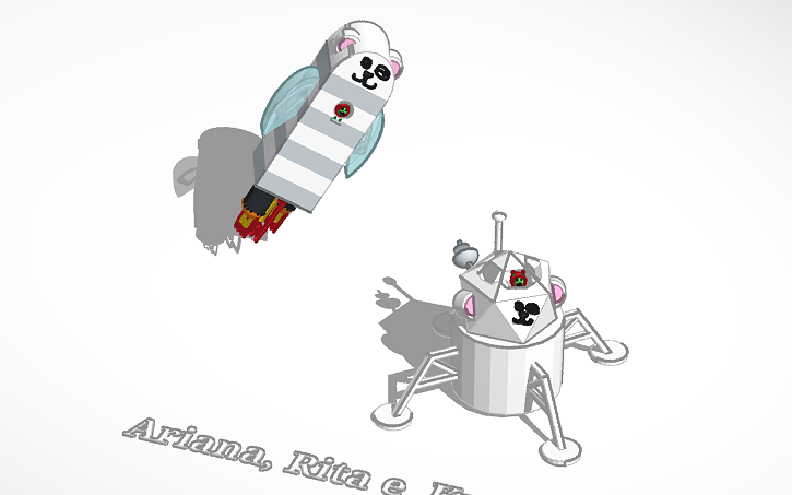 3D design Pandaxi (panda + paxi) - Tinkercad