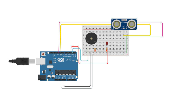Circuit Design Water Leakage Detection Tinkercad