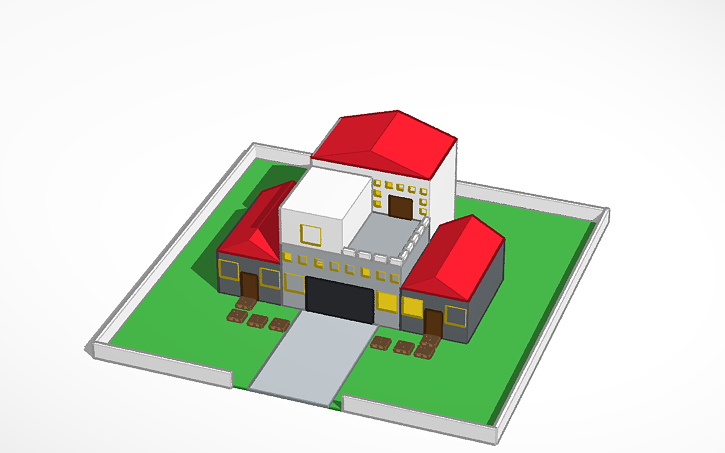 3D design mansion - Tinkercad